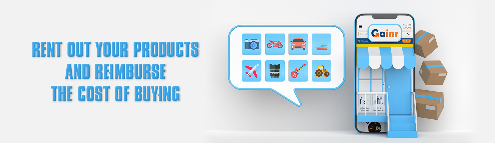 Gainr - The Marketplace for All Rental Products & Freelance Services